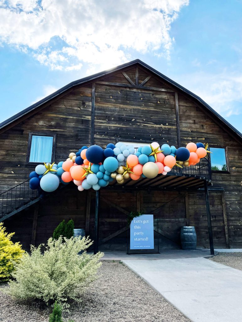 Staircase | Staircase Balloon Arch Event Decor | Just Peachy
