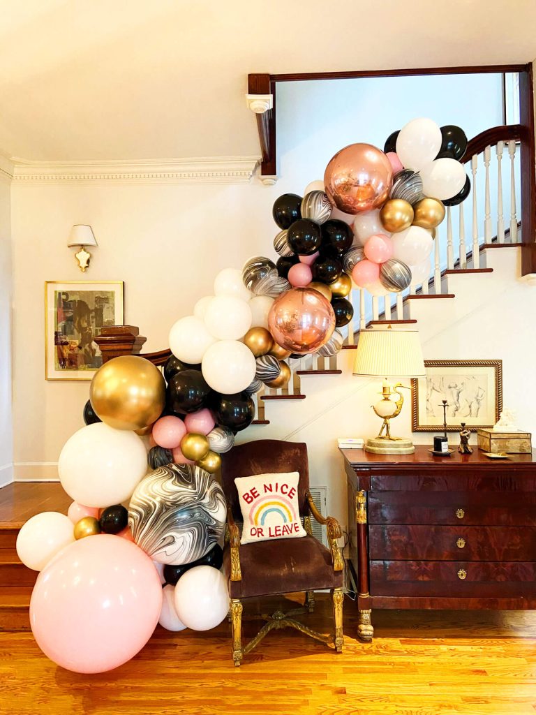 Staircase | Staircase Balloon Arch Event Decor | Just Peachy