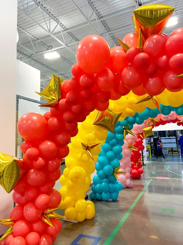 Organic Balloon Arch | Doorway Balloon Arch Event Decor | Just Peachy